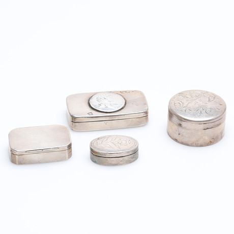 DOSOR, 4 st, silver, Sverige 1800-tal. Silver & Metall - Silver - Auctionet