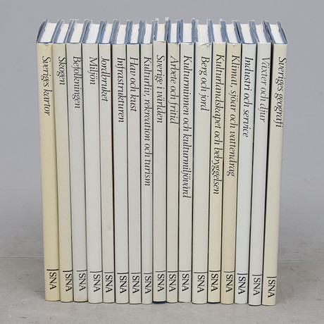 BØGER, 17 bind, Sveriges Nationalatlas, Bokförlaget Bra Böcker, 1990 ...