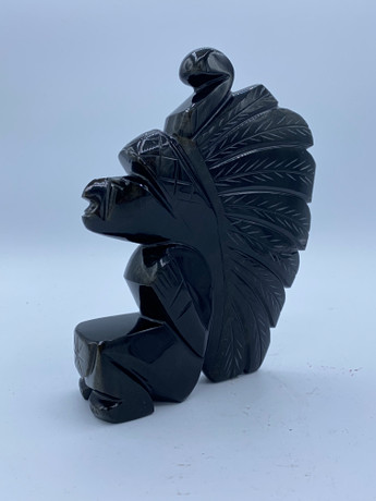 AZTEC INDIGENOUS FIGURE IN CARVED OBSIDIAN. Etnographica - Auctionet