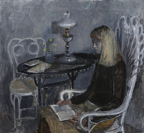 GUSTAF ADOLF FAHLE. "Maria". Öljy kankaalle, signeerattu, päivätty ...