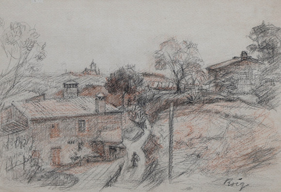 PAU ROIG. Rural view. Art - Paintings - Auctionet