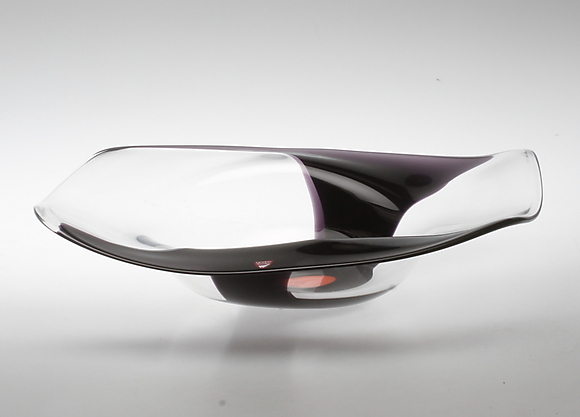 BOWL, glass, Lars Hellsten, Orrefors Expo, signed and dated 1997. Glass ...