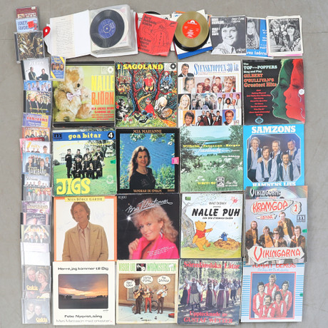PARTI LP-SKIVOR, och singlar samt CD-skivor, ca 170 st. Övrigt - Övrigt ...