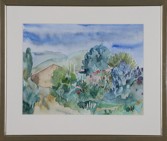 ANGELA MUELLER. Akvarell, signerad och daterad 1989 a tergo. Konst ...