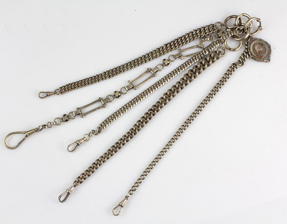 5 ANTIQUE WATCH CHAINS. Clocks & Watches - Pocket & Stop Watches ...