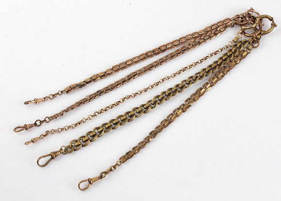 5 ANTIQUE WATCH CHAINS. Clocks & Watches - Pocket & Stop Watches ...