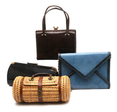 Four vintage bags, circa 1980. Vintage & Designer Fashion - Auctionet