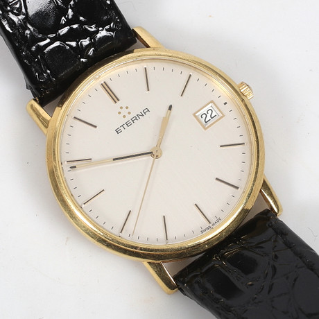 WRIST WATCH, Eterna, 18k gold, Quartz, manual assignment. Clocks ...