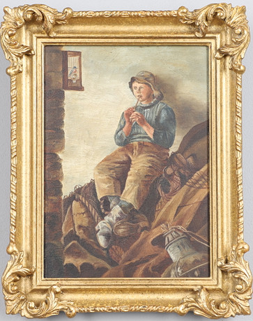 RALPH HEDLEY (1848-1913). Follower of. IN THE SAIL LOFT: A YOUNG ...