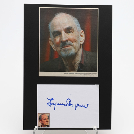 AUTOGRAF.Ingmar Bergman (1918-2007). Svensk filmregissör. Böcker ...