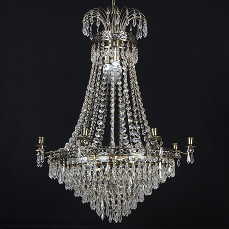 CHANDELIER, metal, prisms, 2000s. Lighting & Lamps - Chandeliers ...