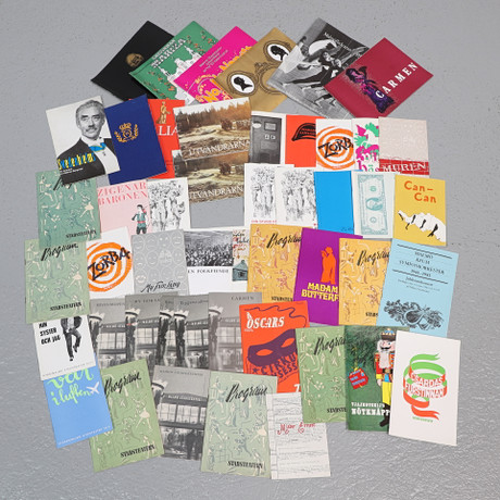 THEATER/PROGRAM SHEET, 46 pcs. 1950s/70s. Malmö City Theatre ...