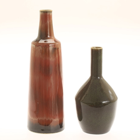 CARL-HARRY STÅLHANE. Vases, 2 pieces, stoneware, Rörstrand. Ceramics ...