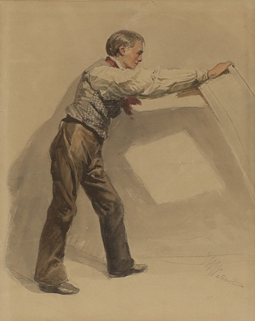 JOSEF WILHELM WALLANDER. Watercolor, signed. Art - Paintings - Auctionet