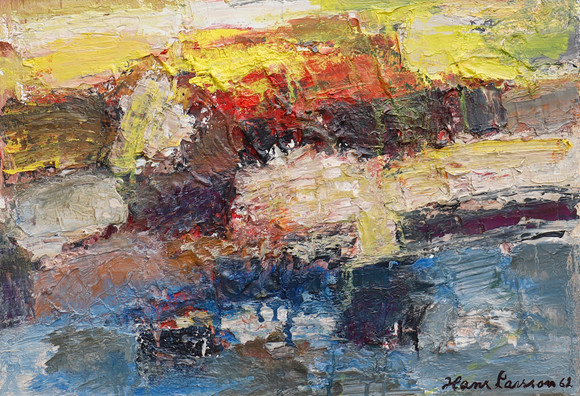 HANS LARSSON. "DER GOLDENE BERG". Kunst & Gemälde - Gemälde - Auctionet