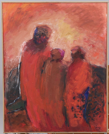 GUNNEY WAHLQUIST. "Meeting with the light", oil on canvas, signed. Art ...