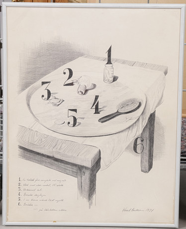 KNUD ANDERSEN. Drawing, signed, dated 1971. Art - Drawings - Auctionet