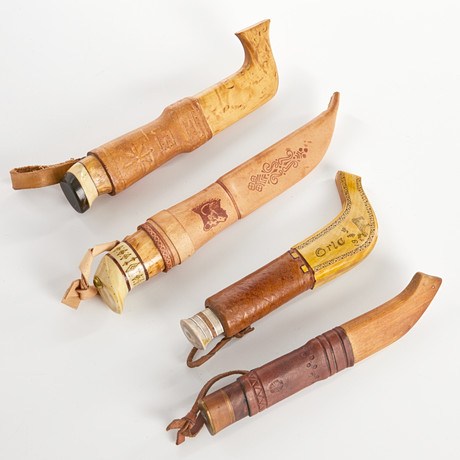 KNIVES, 4 pcs, Sami type, 1950s/80s. Weapons & Militaria - Edged ...