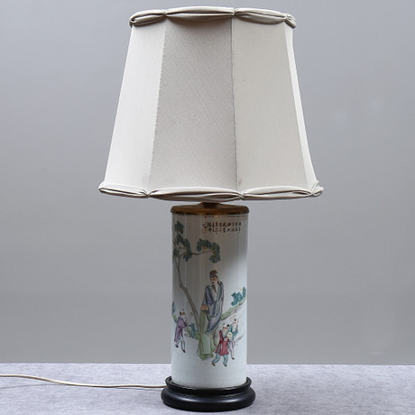 TABLE LAMP/BRUSH VASE, so-called Brush pot, porcelain, China, first ...