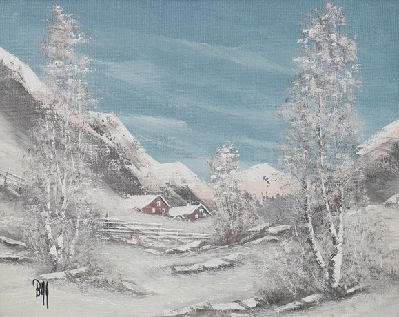 BERTIL HALLBERG. Winter landscape, oil on canvas, signed. Art ...