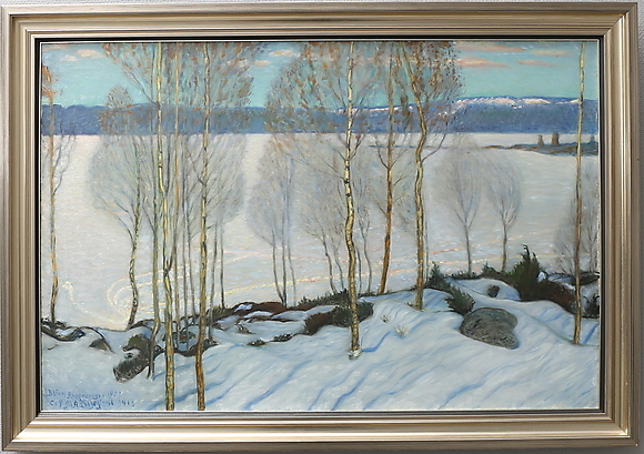 MARTIN ARONSON-LILJEGRAL. Landscape. Copy painting by Björn Ahlgrensson ...