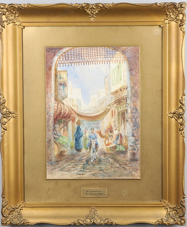 T** W** ATKINSON (FL.C.1921). AN ENTRANCE TO THE BAZAARS, CAIRO. Art ...