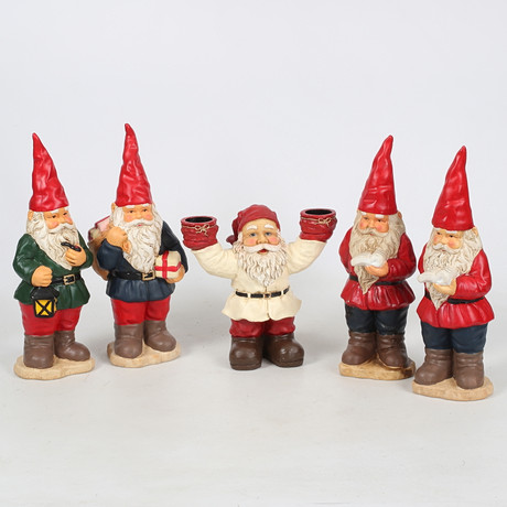 TOMTAR, 5 st, bemålat lergods, 1900-talets senare del. Övrigt - Övrigt ...