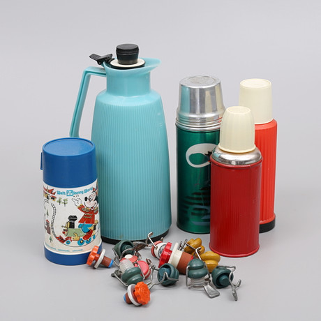 TERMOSAR SAMT FLASKLOCK, 50/60-tal. Övrigt - Övrigt - Auctionet