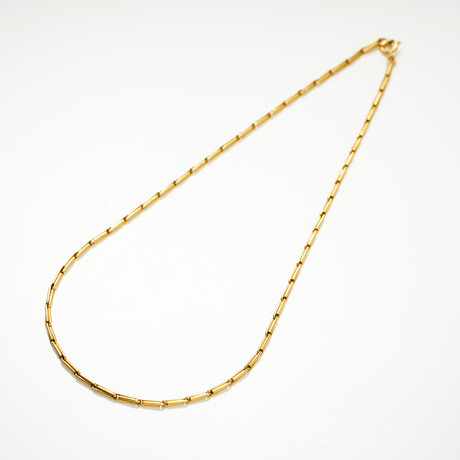 KEDJA, 18 k guld, fantasilänk, svenska kontrollstämplar. Smycken ...