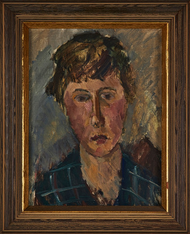 EVA ENEROTH. Self-portrait, oil on Board, signed on verso. Art ...