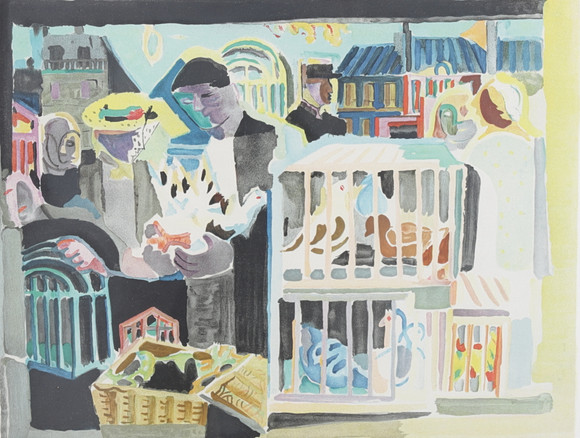 AXEL OLSON. Color lithograph. Signed and numbered 312/360. Art ...