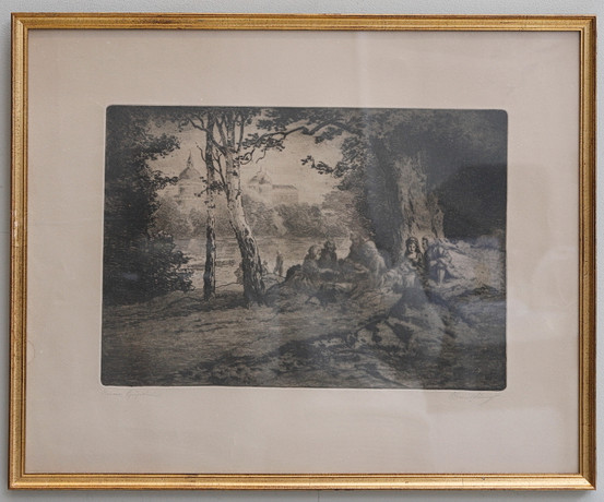 EMIL ÅBERG. etching, "Rococo, Gripsholm", signed. Art - Engravings ...