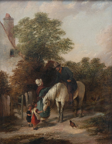 GEORGE LARA. Attributed to. Rural scene. Art - Paintings - Auctionet