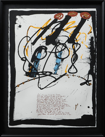 ULF LUNDELL. "Hommage à William S", color lithograph, signed and ...