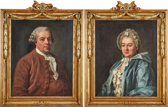 JONAS HOFFMAN (1726-1780). Ett par porträtt av borgmästare, rådman ...