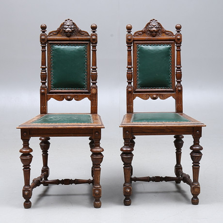 CHAIRS, a pair, neo-renaissance, late 19th century. Furniture ...