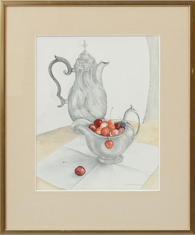 MARGARETA BECK FRIIS. Stilleben, akvarell, signerad och daterad -80 ...