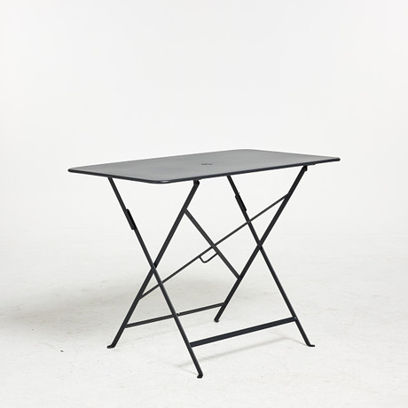 GARDEN TABLE, "Bistro", Fermob, in black powder-coated steel ...