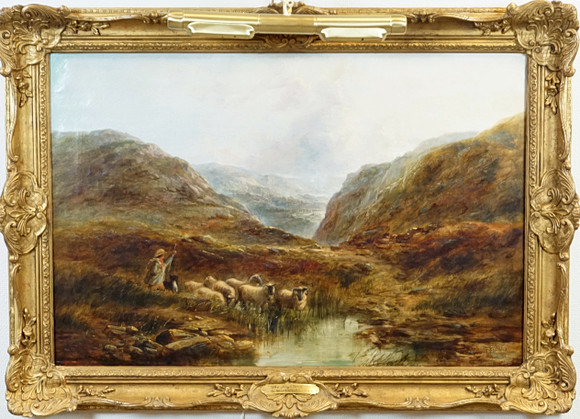 GEORGE SHALDERS (1826-1873), THE HIGHLAND SHEPHERD. Art - Paintings ...