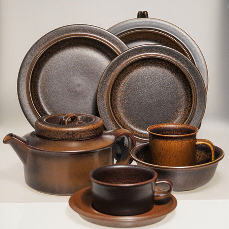 Arabia, tableware, "ruska", 39 pieces. Ceramics & Porcelain - European ...