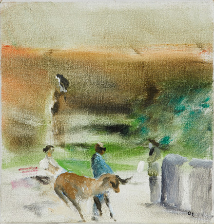 OLLE LINDGREN (Högbo 1930-2018 Saltsjöbaden). Kissa ja mies ...