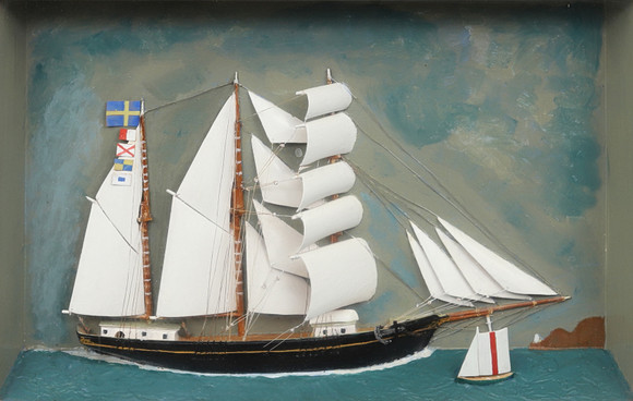 HALVMODELL, segelfartyg, 1900-tal. Övrigt - Teknika & Nautika - Auctionet