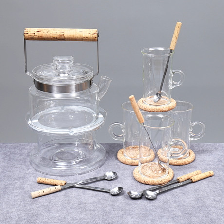 SIGNE PERSSON-MELIN. Tea set 25 pieces, glass, Boda Nova, 1980s. Glass ...
