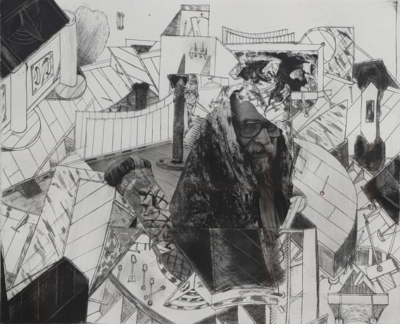 FRANCO LEIDI. etsning, "Interiör", signerad. Konst - Grafik - Auctionet