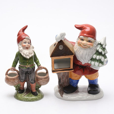 TOMTAR, 2 st, porslin ,signerade. Keramik & Porslin - Europeiskt ...