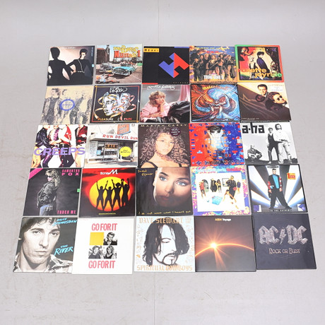 LP-SKIVOR, 25 st, rock/pop, 1980-2000-tal. Övrigt - Övrigt - Auctionet