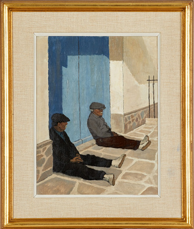 GÖSTA SUNDVALL (SVERIGE, 1900-1957). "Caballeris - Cadaques", carved ...