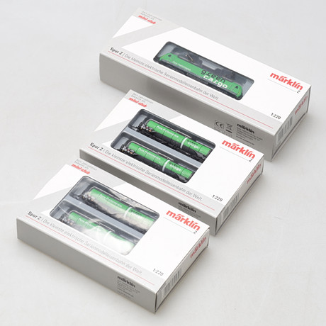 MÄRKLIN Mini-Club, Swedish Ellok Class RE 14 and 4 wagons 82532, Z ...