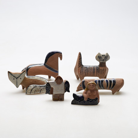 LISA LARSON. figurines, 6 pcs, among others from "Lilla Zoo ...