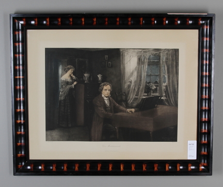 KV ROZYNSKI, graphic sheet after, "Beethoven, the moonlight sonata ...